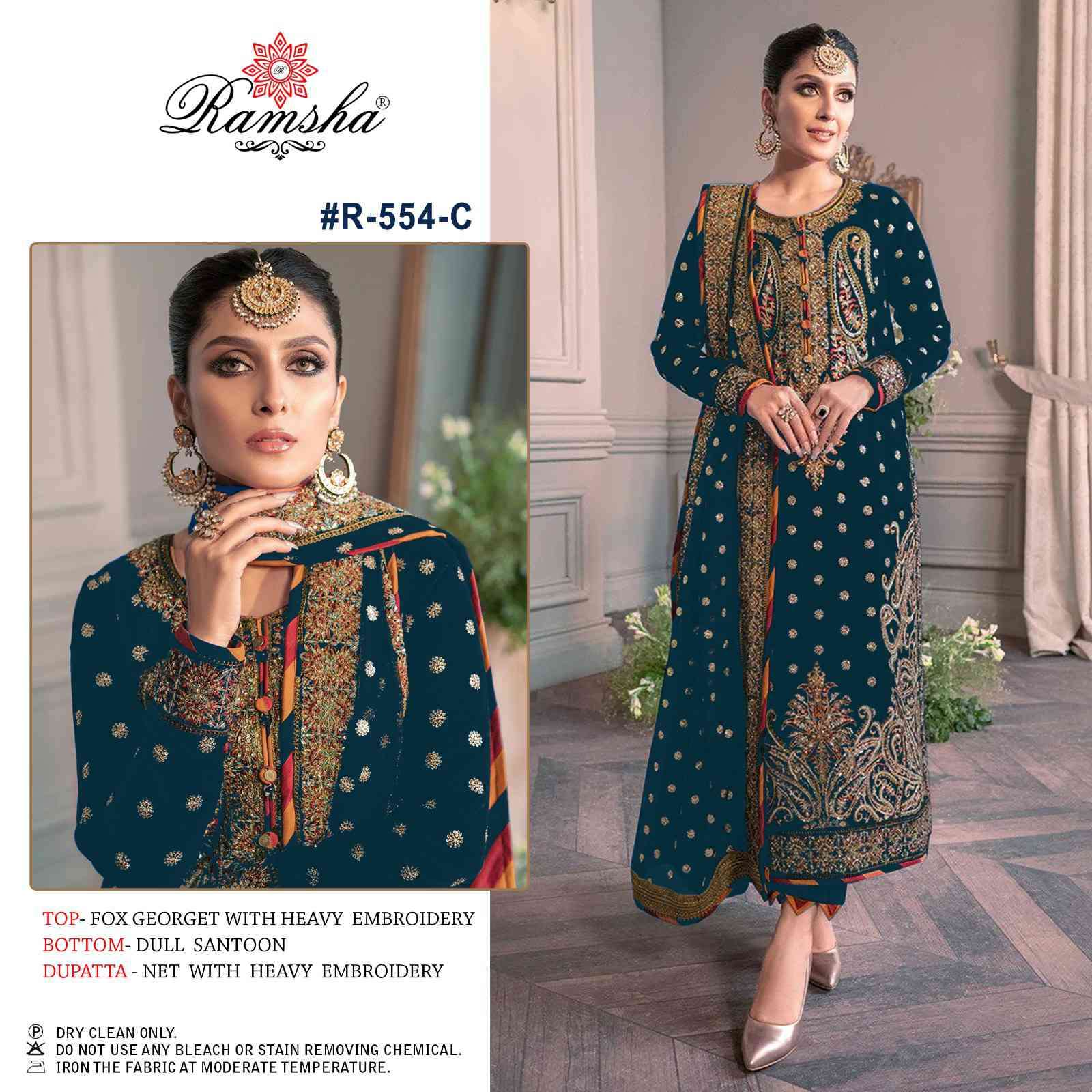 Ramsha R 513 A Pakistani Suit Supplier