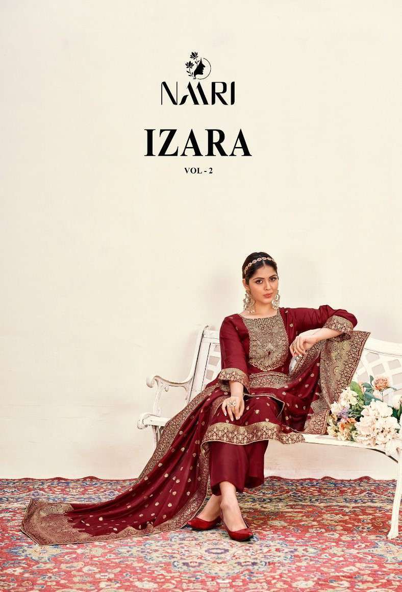 Naari Vistara Fancy Jacquard Designs Festive Wear Dress New Collection