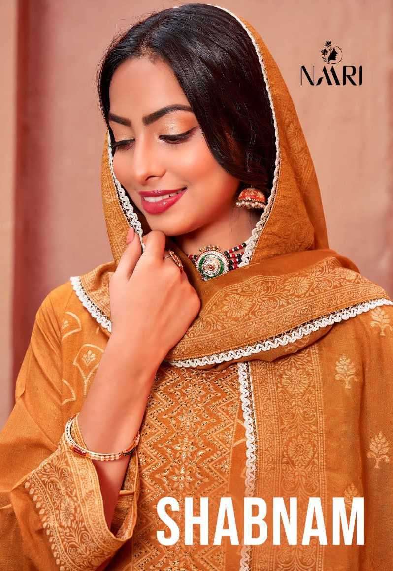 Naari Izara Vol 2 Designer Muslin Jacquard Ladies Suit Catalog Exporter