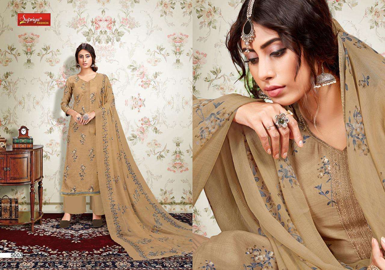 Supriya Soni Saloni Vol 50 Embroidered Cotton Suit Wholesale Supplier