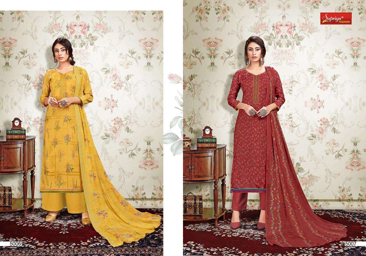 Supriya Soni Saloni Vol 50 Embroidered Cotton Suit Wholesale Supplier