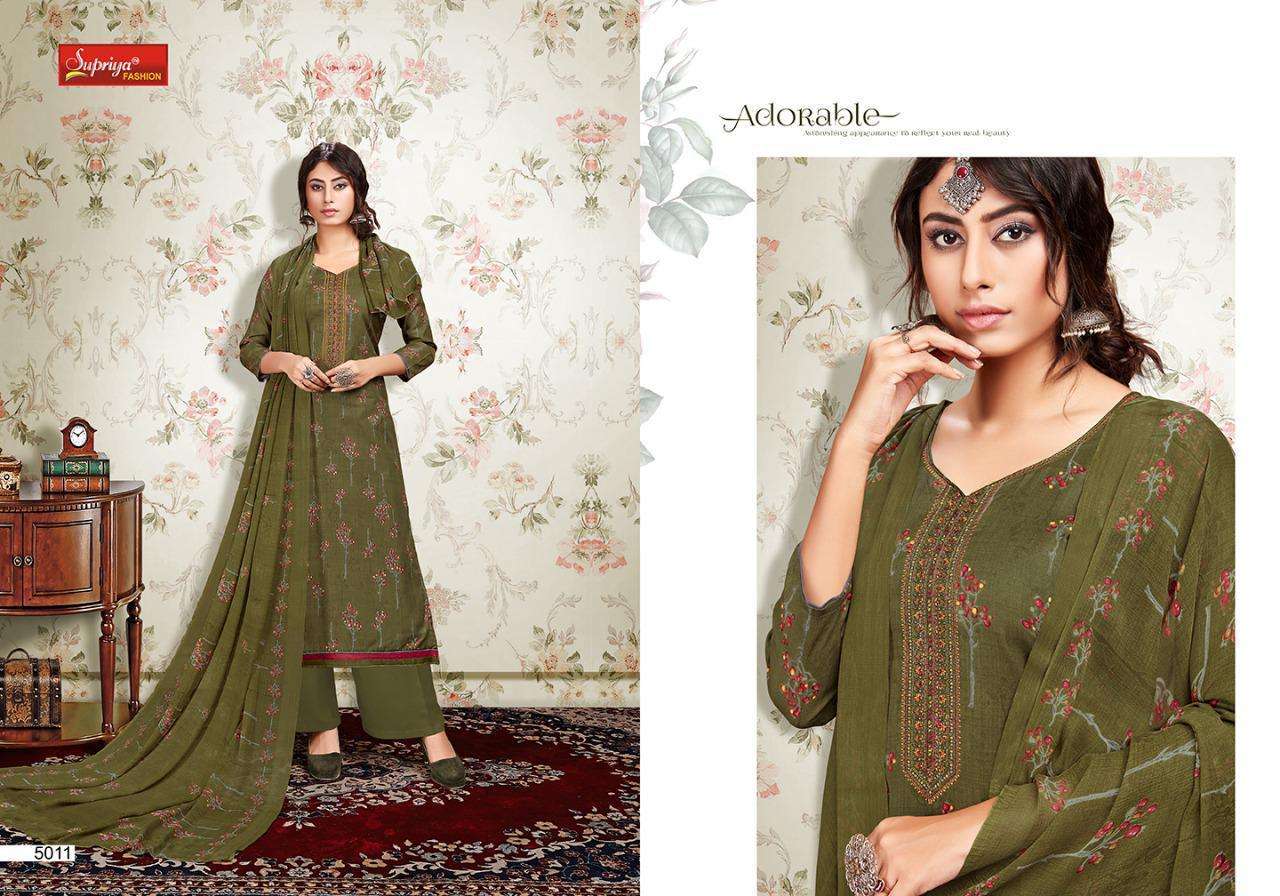 Supriya Soni Saloni Vol 50 Embroidered Cotton Suit Wholesale Supplier
