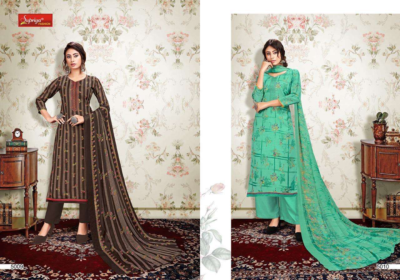 Supriya Soni Saloni Vol 50 Embroidered Cotton Suit Wholesale Supplier
