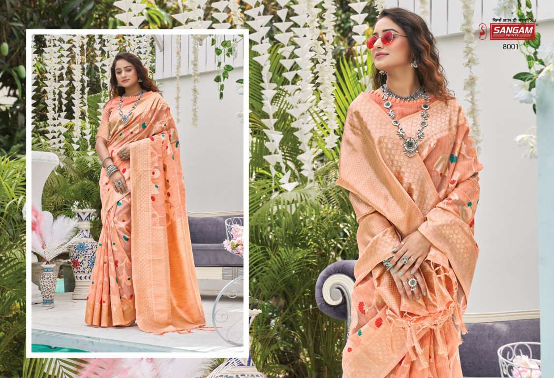 Sangam Roop Shikha Fancy Cotton Saree Catalog Wholesaler