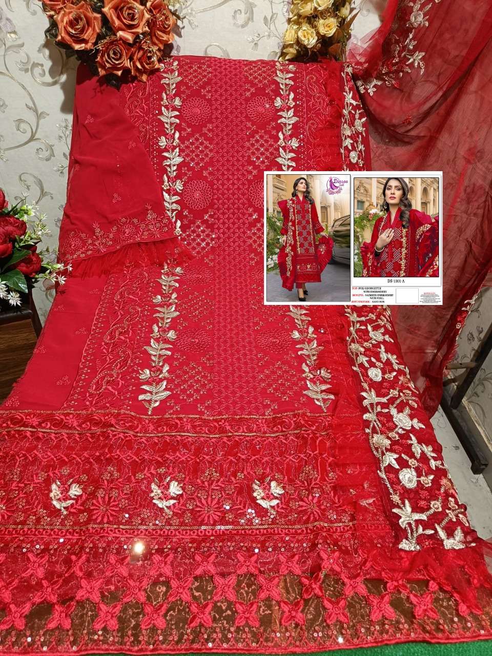 Dinsaa DS 1001 Colors Fancy pakistani Suit New Designs