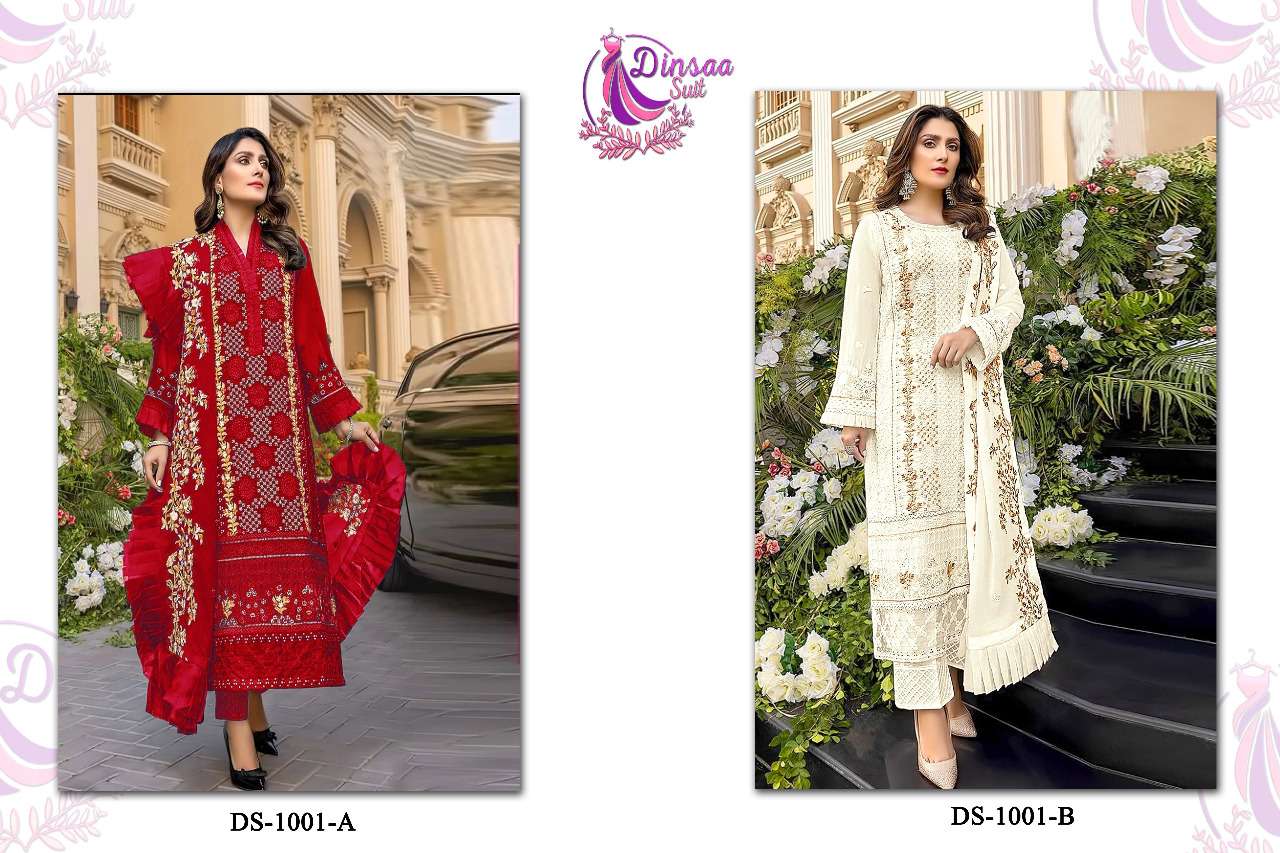 Dinsaa DS 1001 Colors Fancy pakistani Suit New Designs