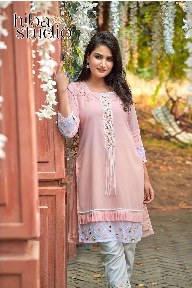Hiba Studio LPC Vol 31 Fancy Pakistani Style Kurti pant Combo Set