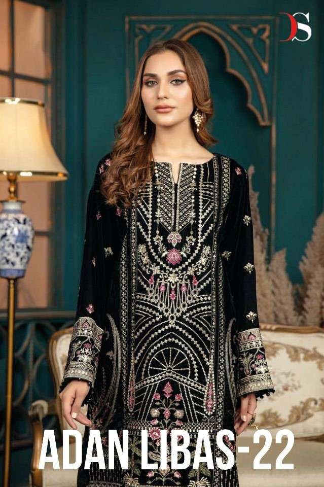 Deepsy Adan Libas Velvet 22 Designer Velvet pakistani Suit designs