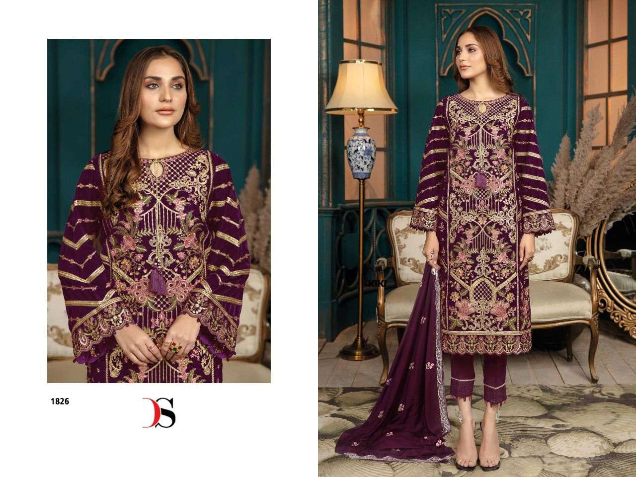 Deepsy Adan Libas Velvet 22 Designer Velvet pakistani Suit designs