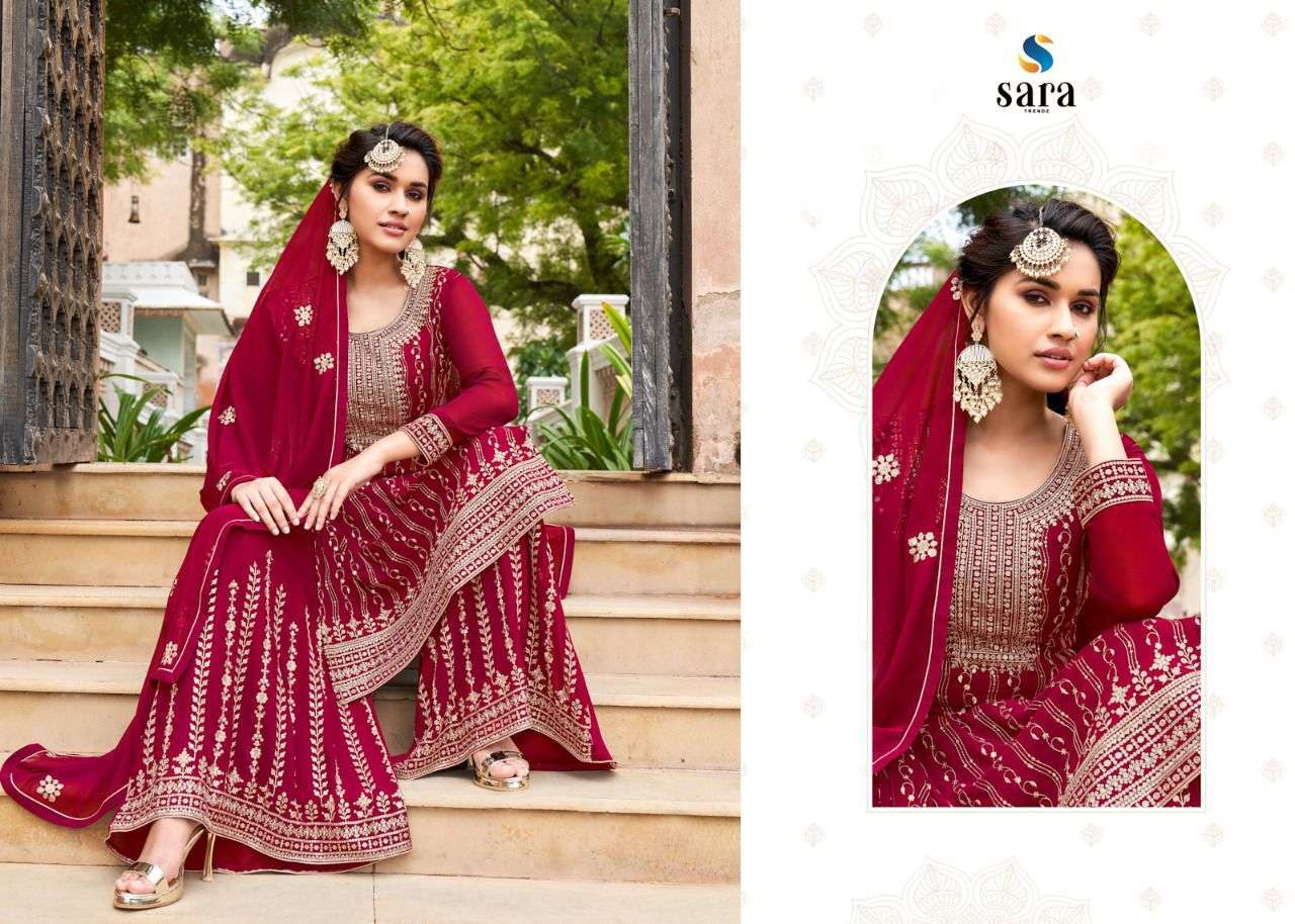 Sara Trends Khwaish Designer Gharara Style Salwar Kameez Dress Collection