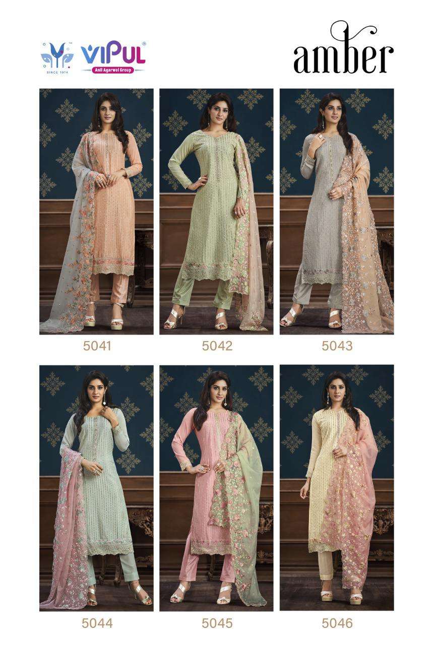 Vipul Amber Designer Party Wear Straight Suit Catalog at Best Price