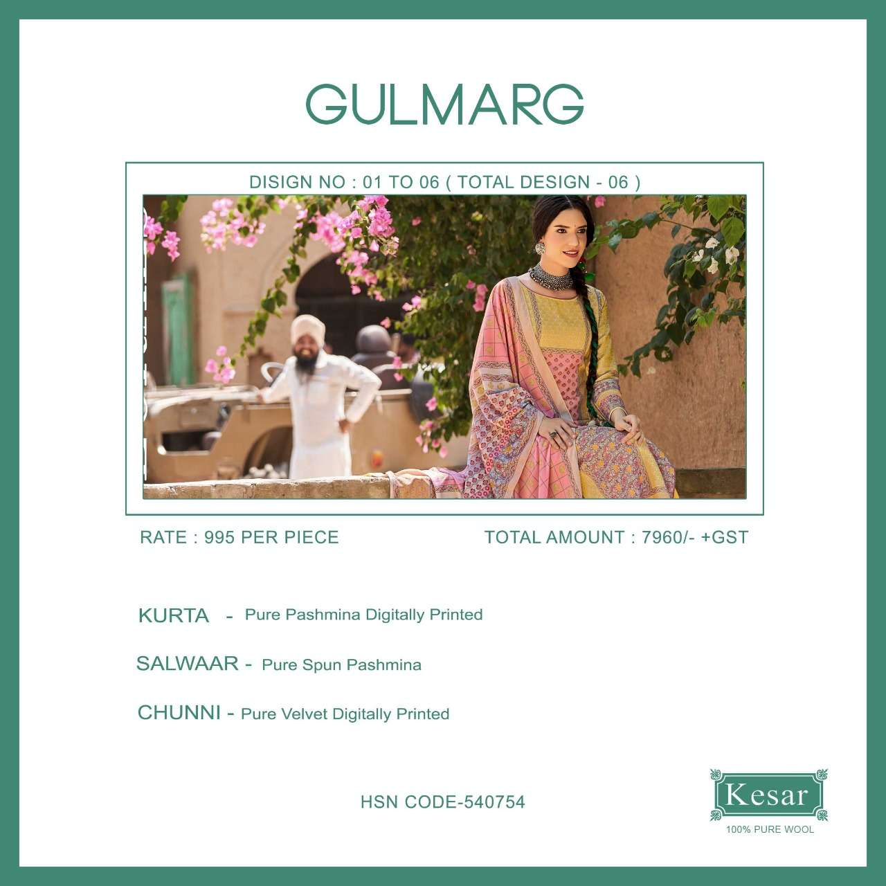 Kesar Gulmarg By Karchi Prints Winter Pashmina Suit Designs