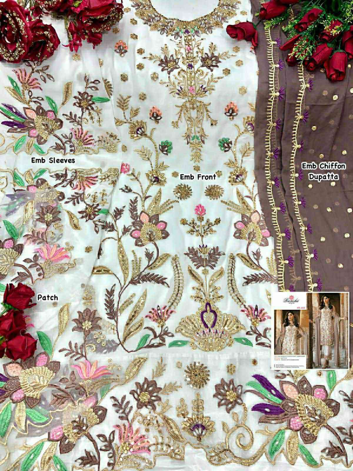Ramsha R 406 E Wedding Wear Pakistani Single Suit Exporter