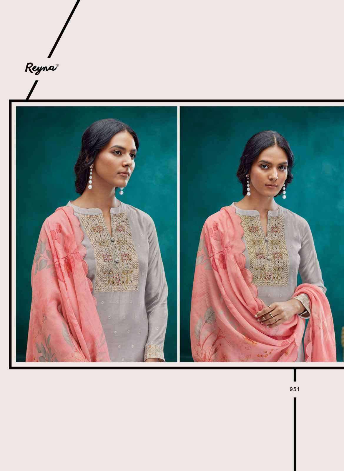 Reyna Melissa Traditional Designs Partywear Ladies Suit Catalog Exporter