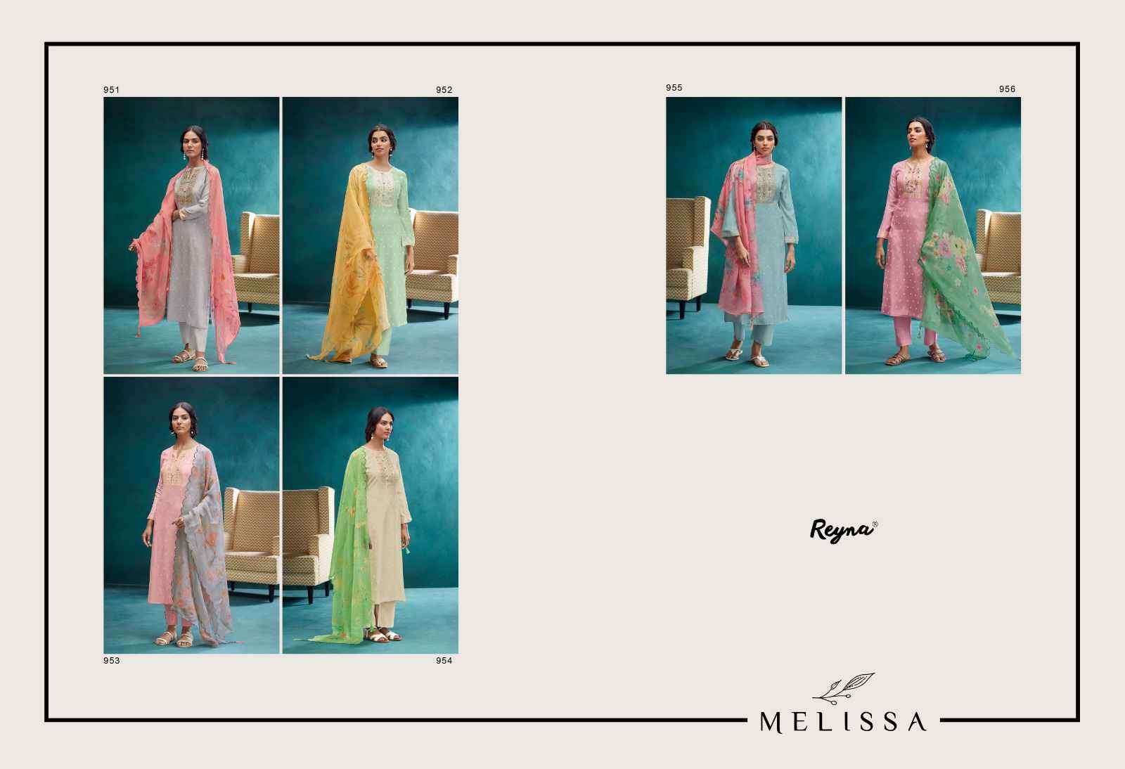 Reyna Melissa Traditional Designs Partywear Ladies Suit Catalog Exporter