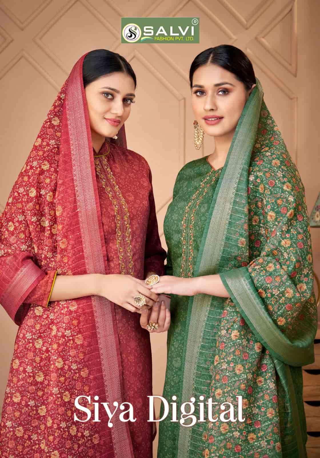Salvi Fashion Siya Digital Fancy jam Silk Salwar Suit Catalog Dealer