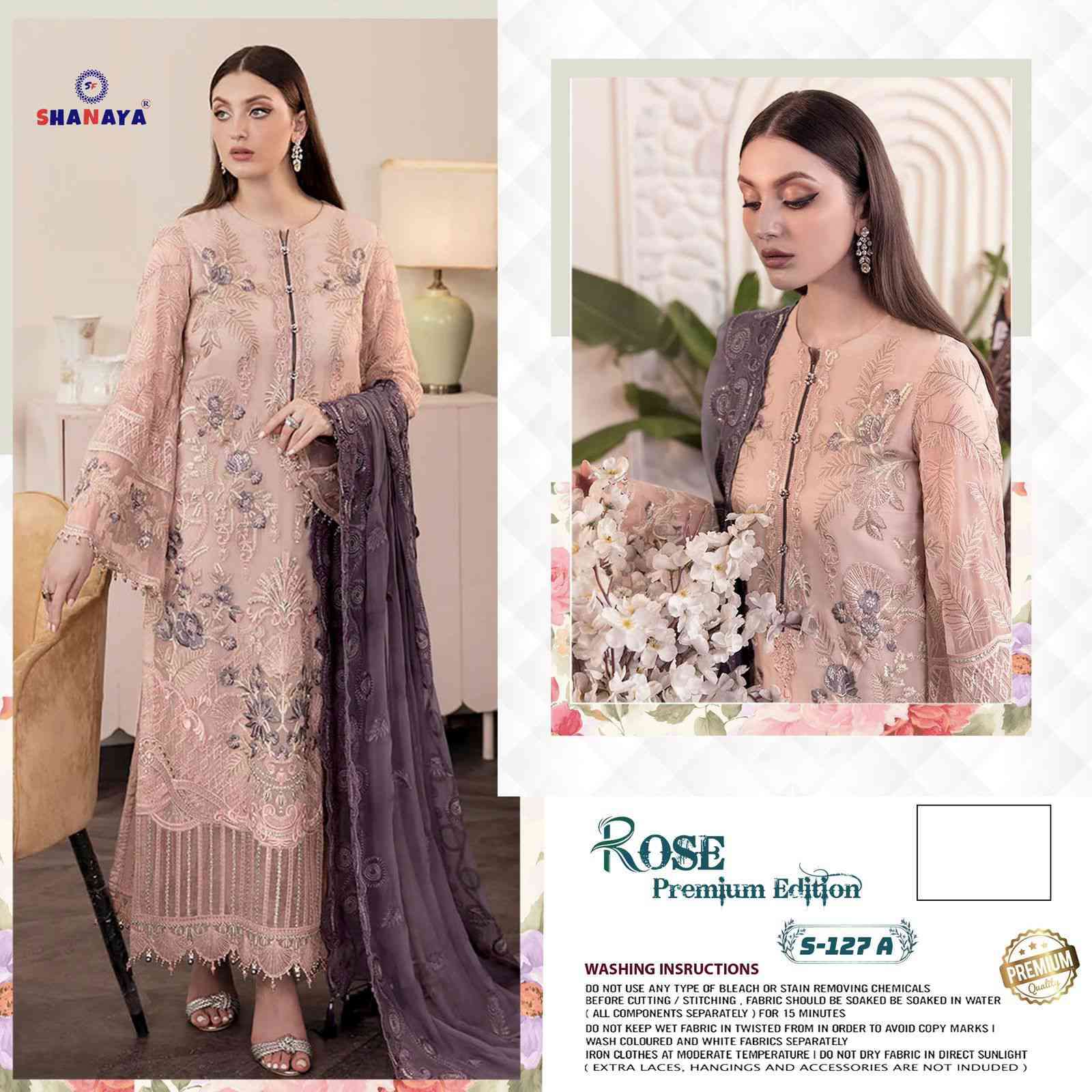 Shanaya Rose S 127 Colors Pakistani New Designer Look Catalog collection