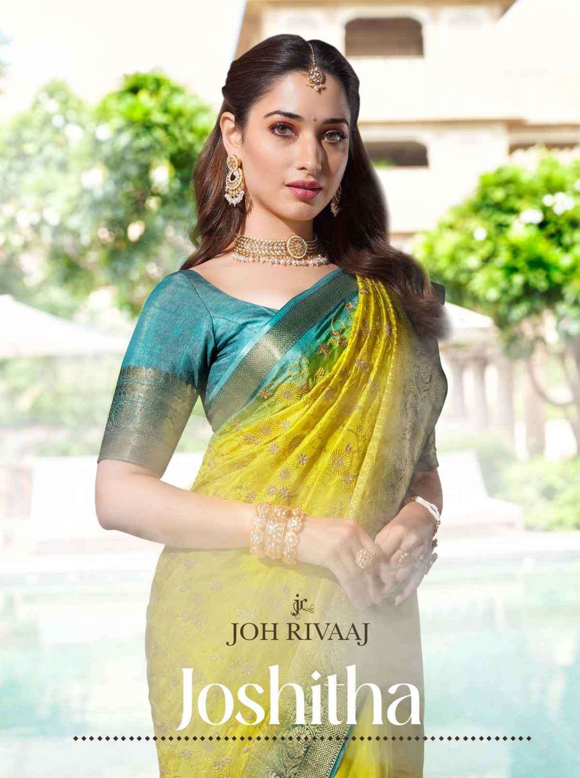 Joh Rivaaj Joshitha 23001 To 23018 Exclusive Designer Saree Catalog Exporter