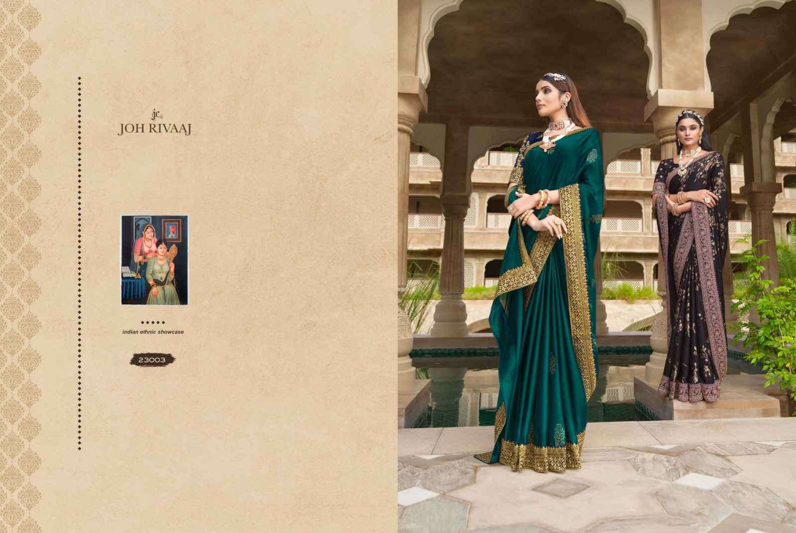 Joh Rivaaj Joshitha 23001 To 23018 Exclusive Designer Saree Catalog ...