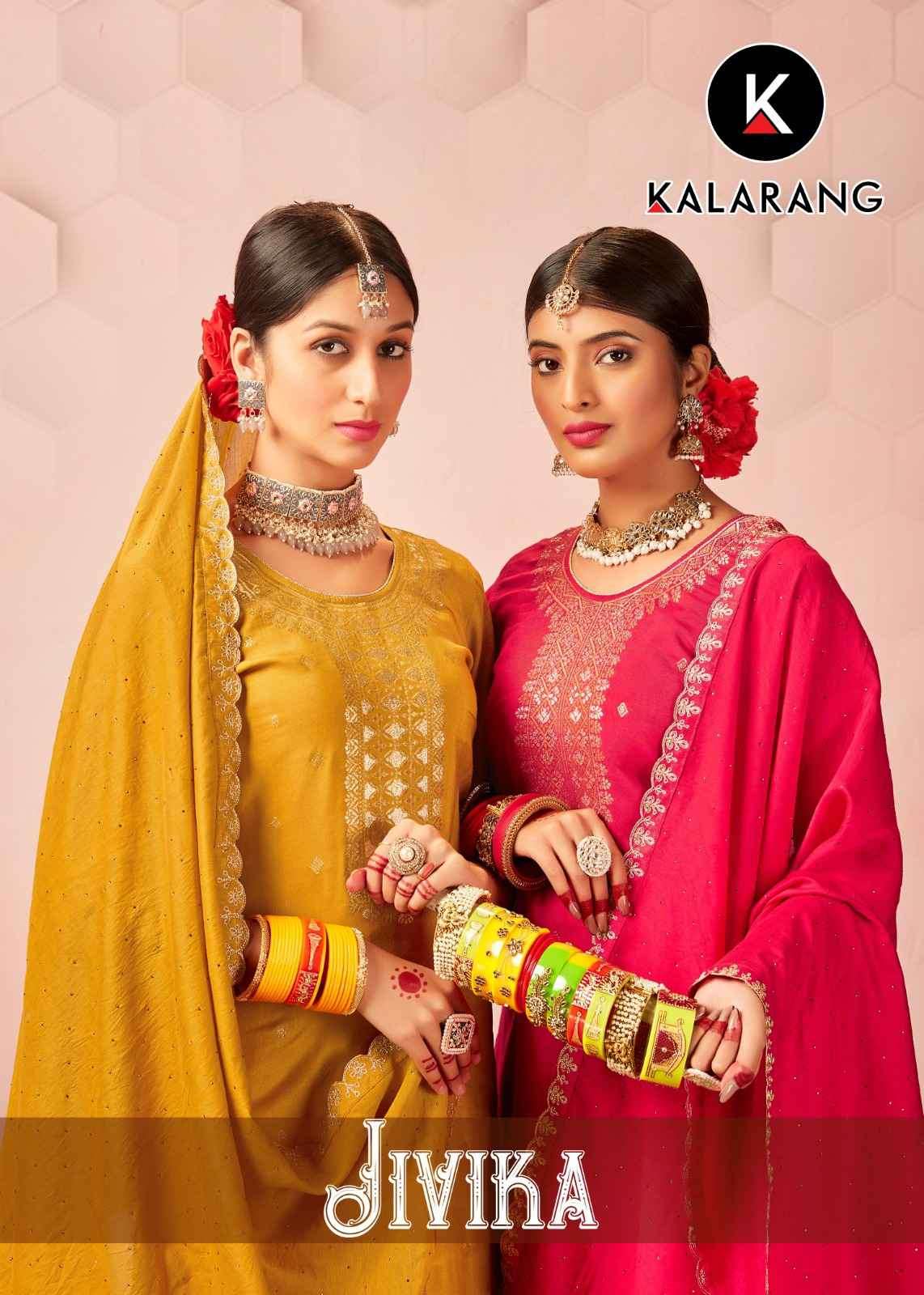 Kalarang Jivika Vol 1 Pure Muslin Ethnic Wear Salwar Suit Catalog Wholesaler