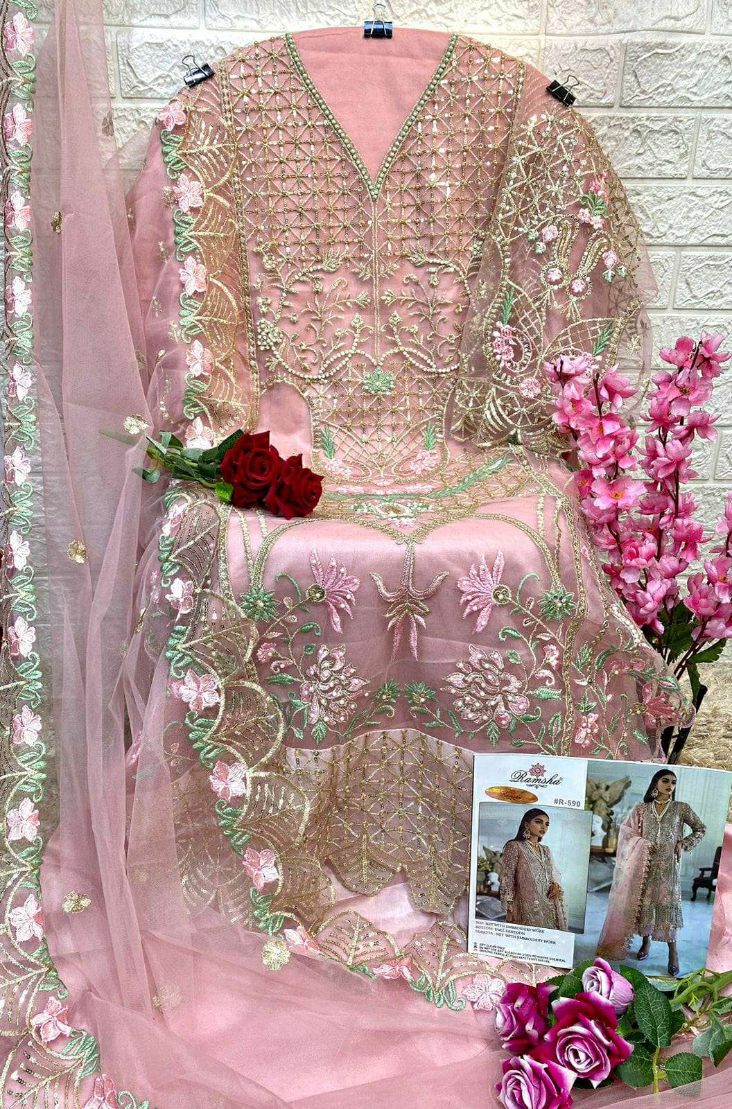 Ramsha R 590 Pakistani Heavy Designer Suit Collection