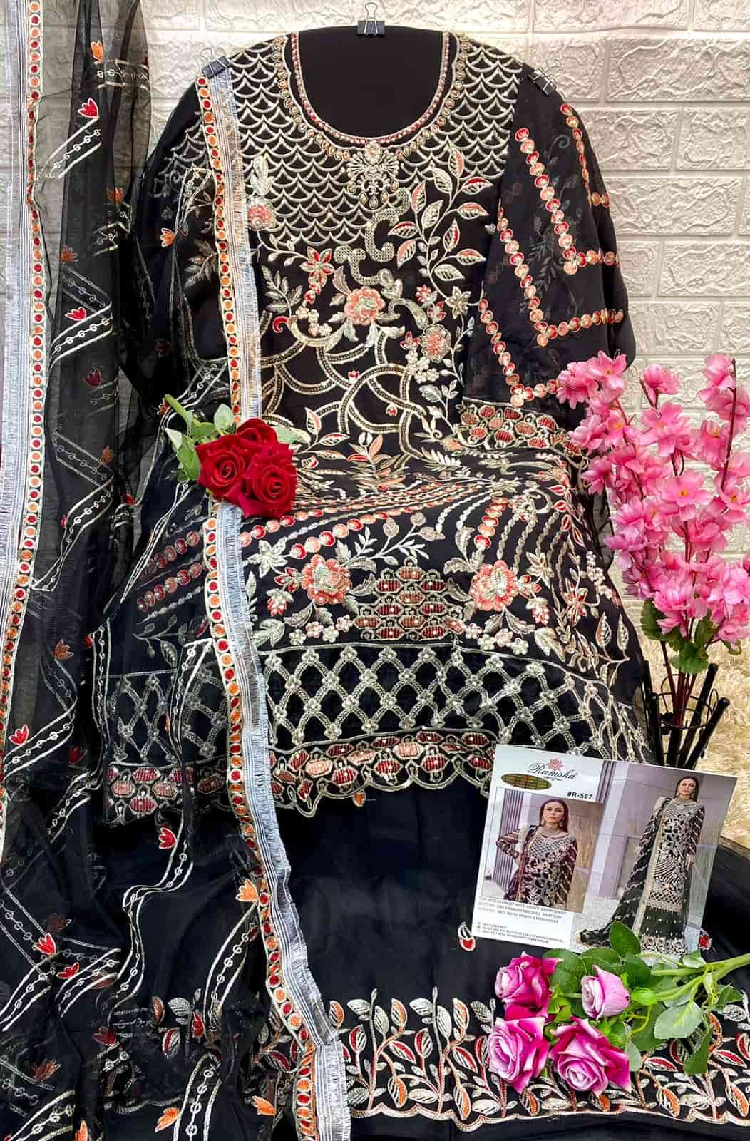 Ramsha R 587 Pakistani Heavy Designer Suit Collection