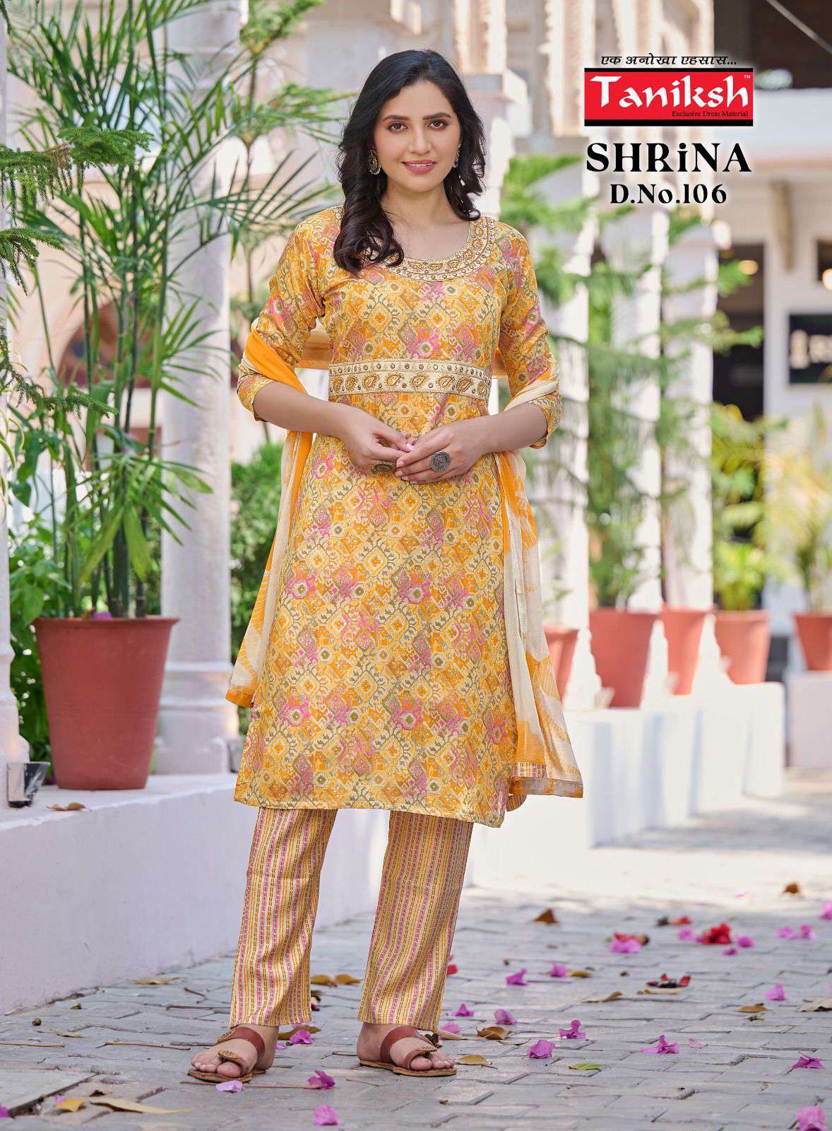 Taniksh Shrina Fancy Muslin Prints Readymade Fancy Suit Catalog Supplier