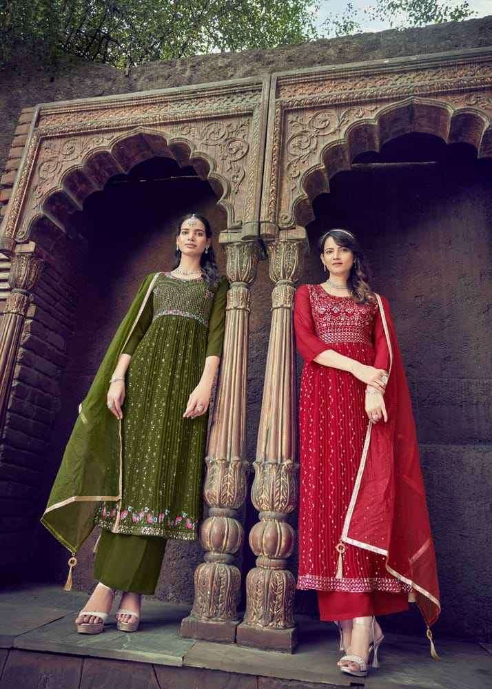 Wanna Rimi Stylish Nayra Cut Festive Collection Dress Catalog Exporter