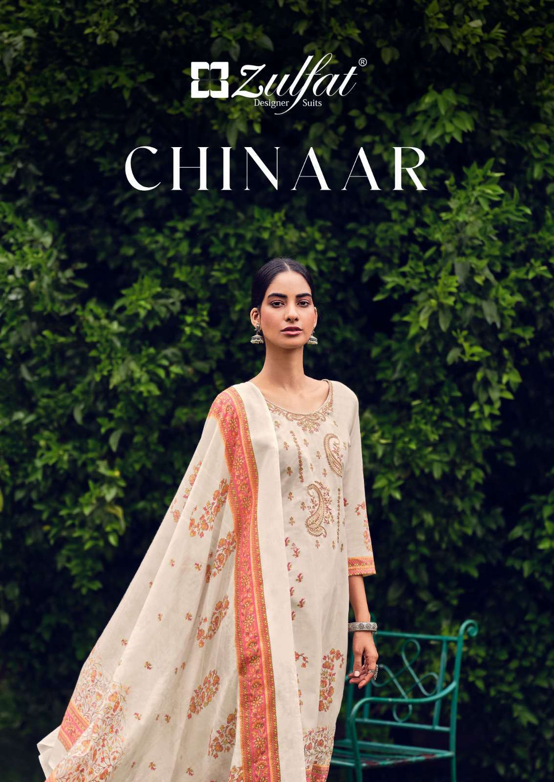 Zulfat Chinaar Premium Collection Pure Cotton Unstitch Suit Catalog Dealers