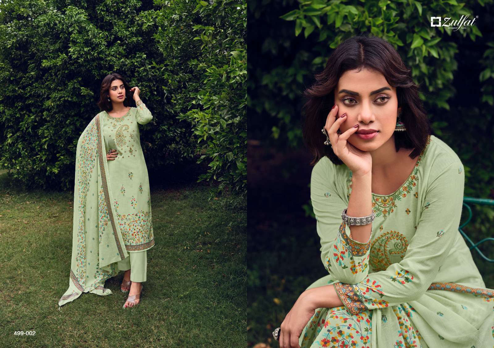 Zulfat Chinaar Premium Collection Pure Cotton Unstitch Suit Catalog Dealers