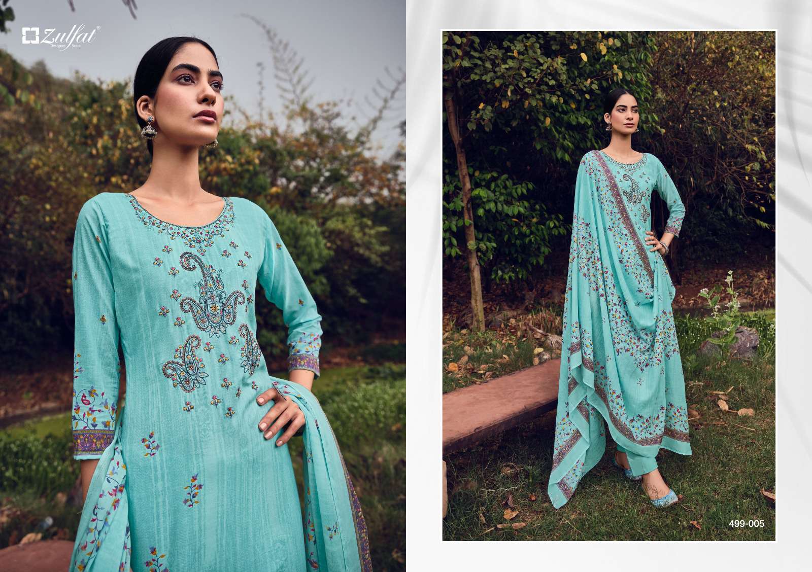 Zulfat Chinaar Premium Collection Pure Cotton Unstitch Suit Catalog Dealers