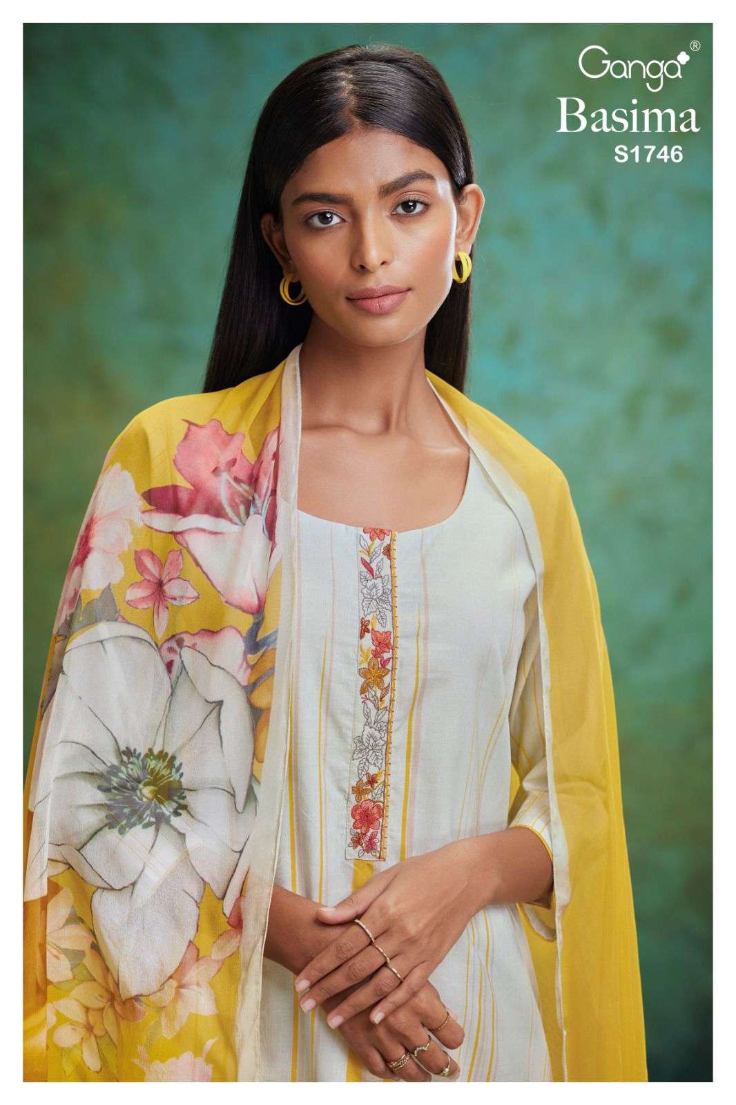 Ganga Basima 1746 Exclusive Print Premium Cotton Suit Catalog Exporter