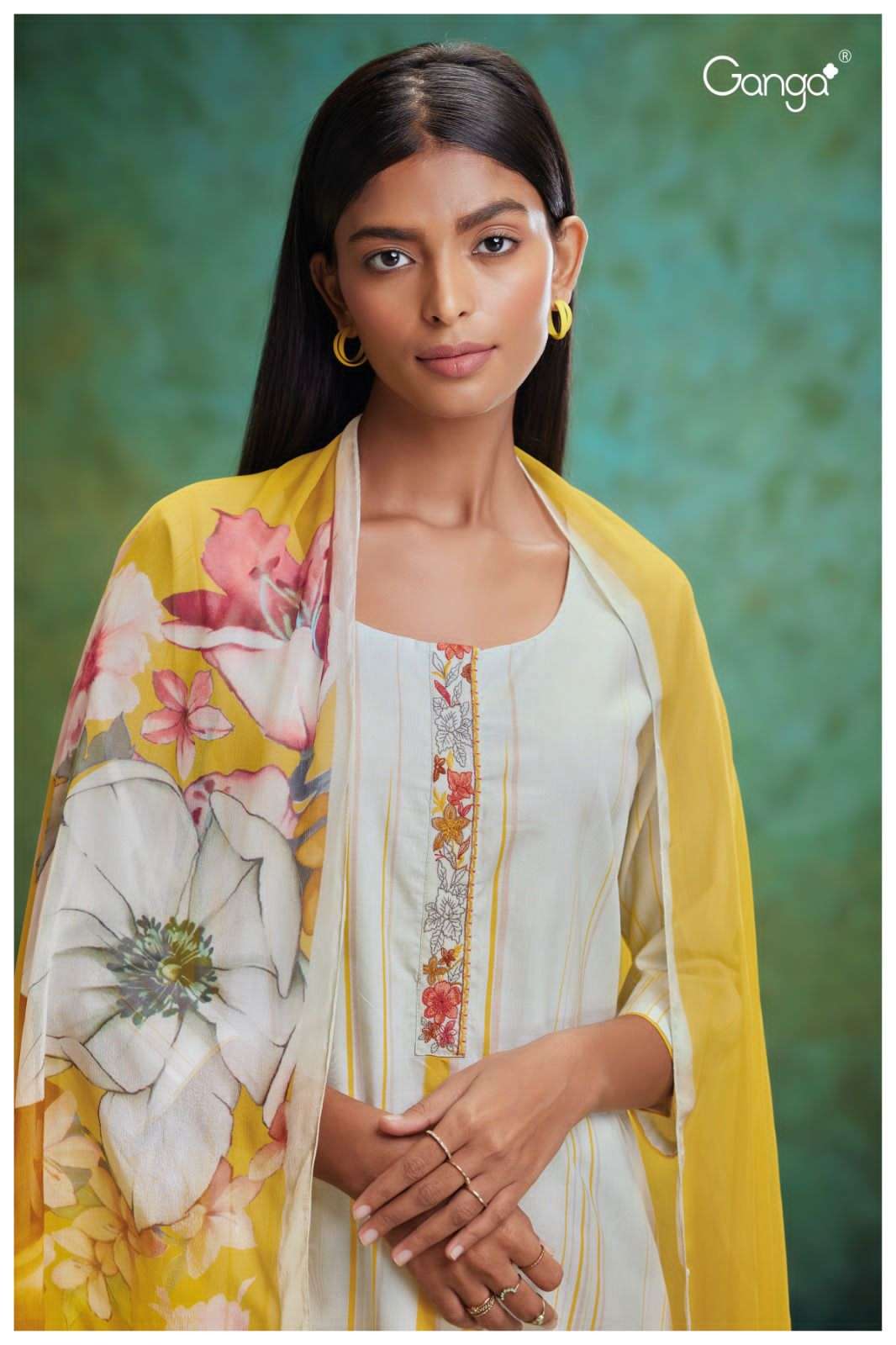 Ganga Basima 1746 Exclusive Print Premium Cotton Suit Catalog Exporter