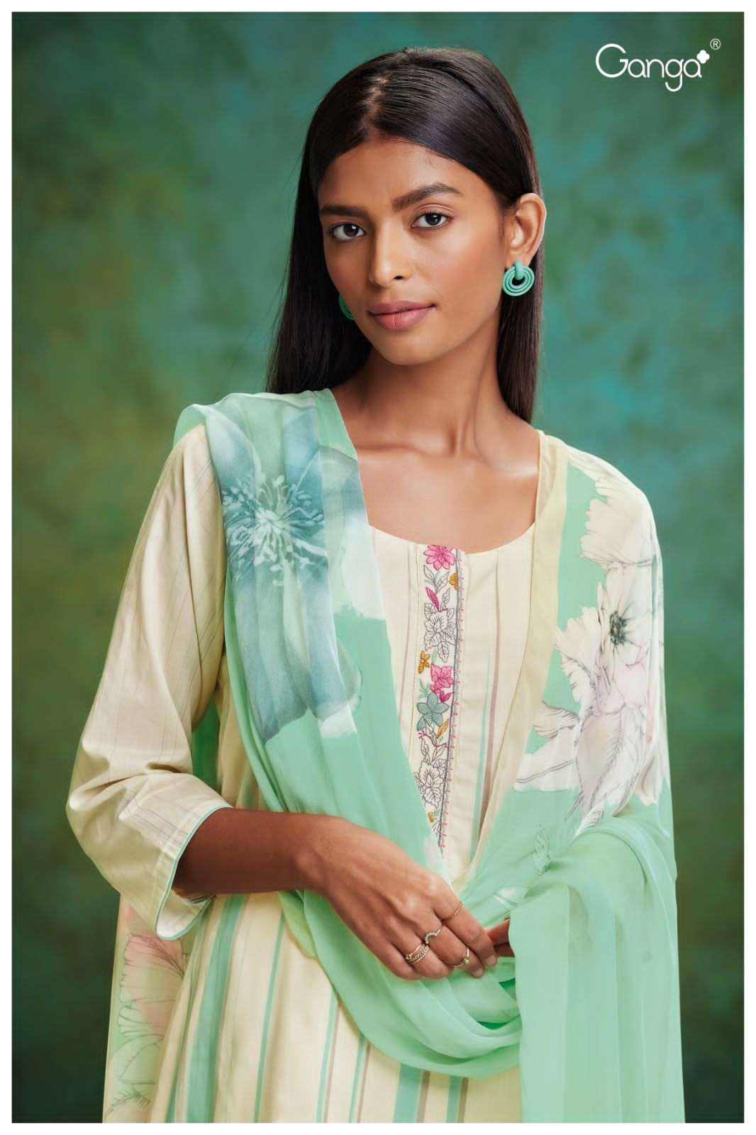 Ganga Basima 1746 Exclusive Print Premium Cotton Suit Catalog Exporter