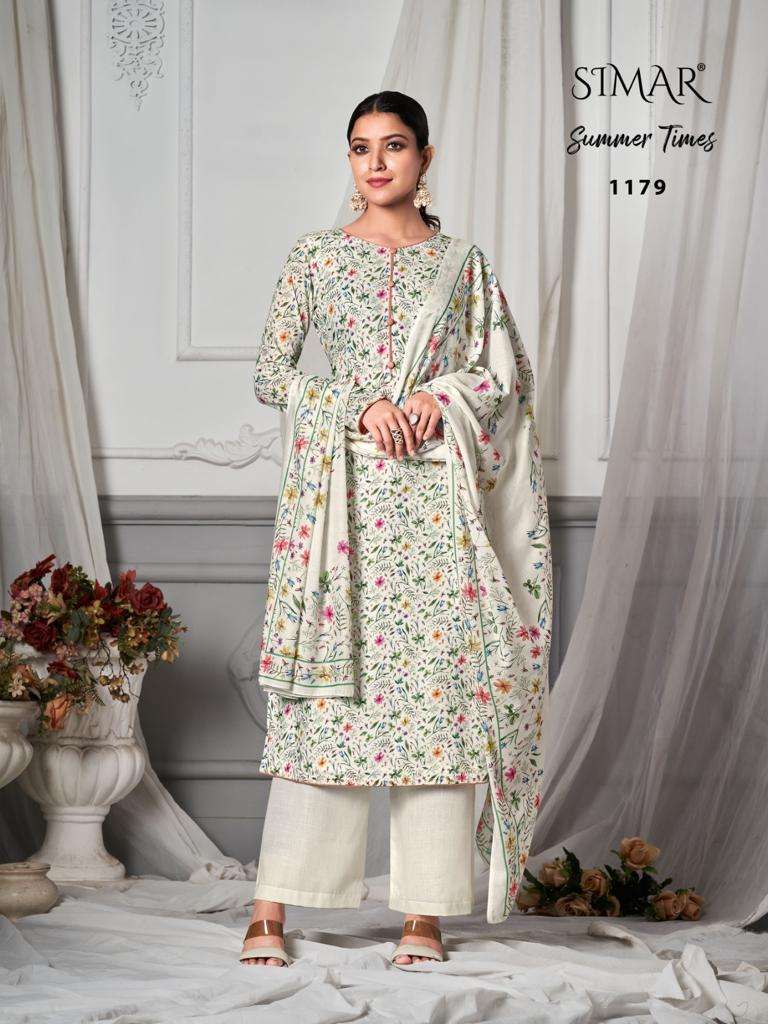 Glossy Simar Summer Times Fancy Digiatl Print Unstitch Heavy Cotton Suit Supplier