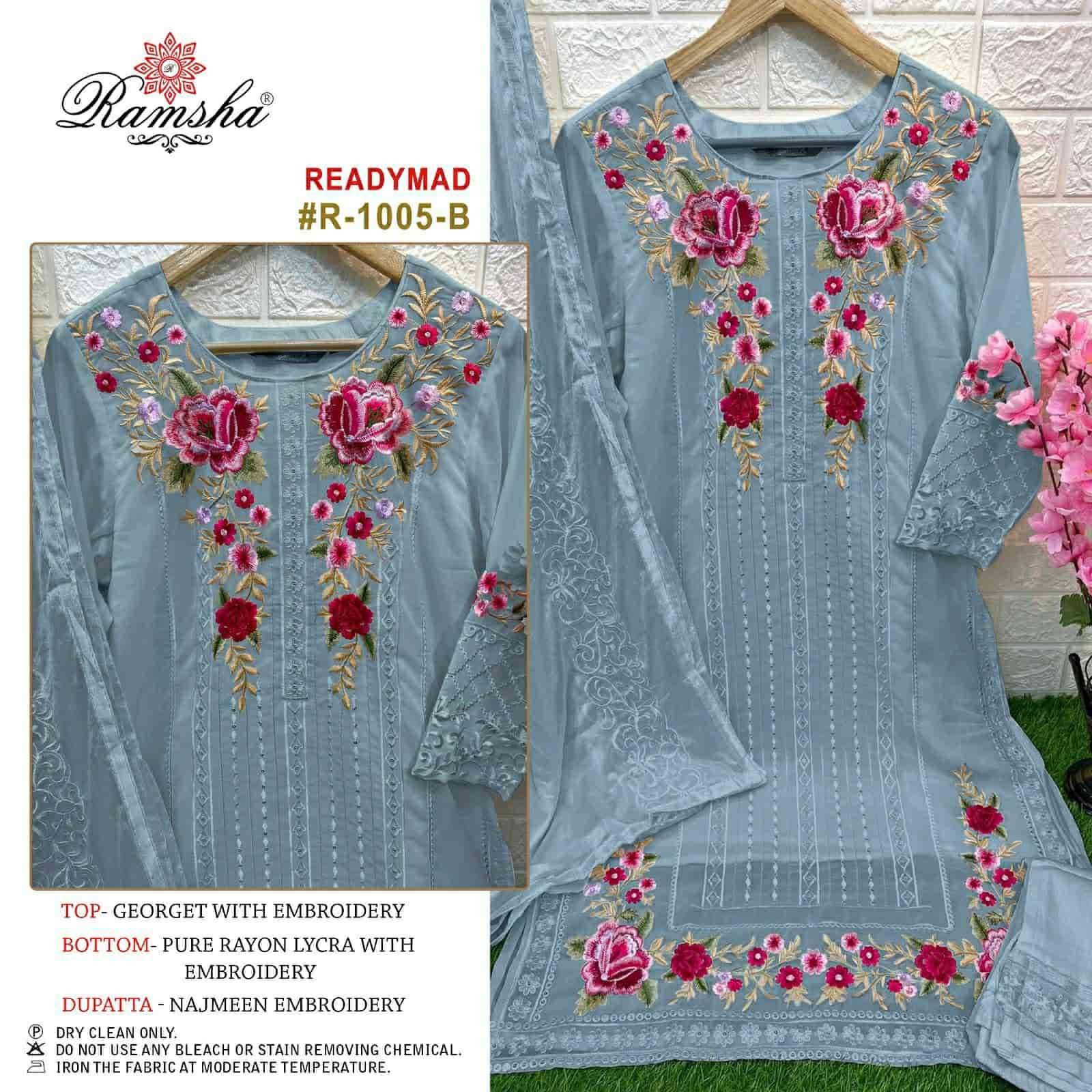 Ramsha R 1005 Colors Pakistani Designer Readymade Suit Wholasaler