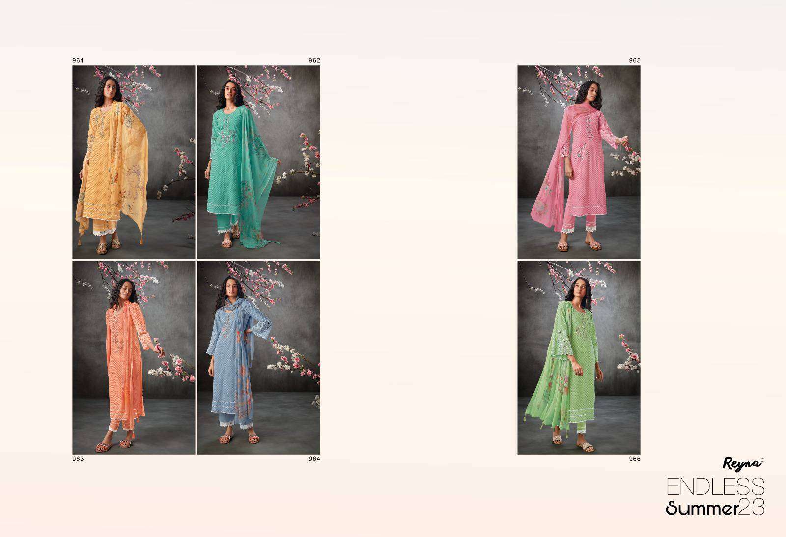 Reyna Endlees Summer 23 Fancy Designs Pure Cotton Traditional Dress ...