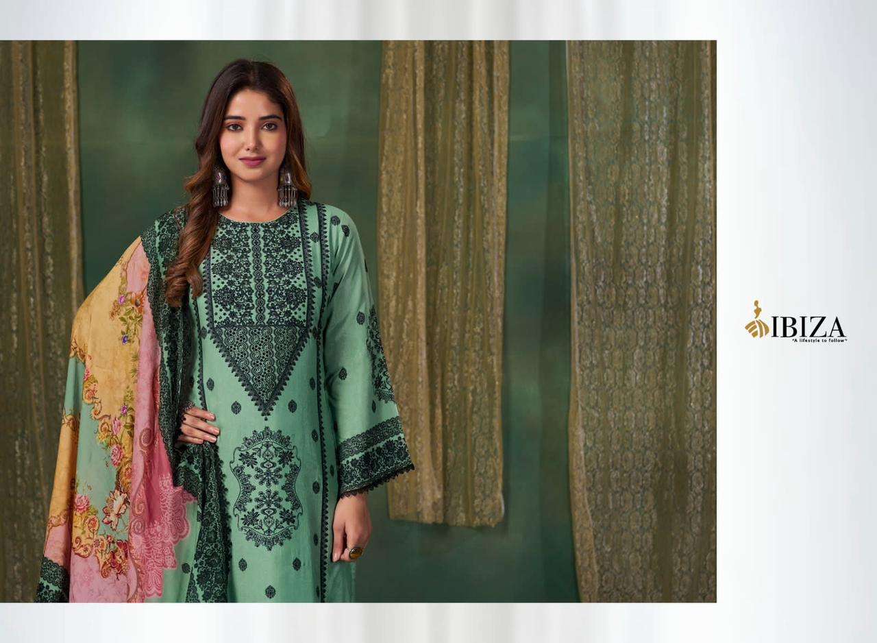 Ibiza Riyasat Vol 2 Pakistani Style Pure Muslin Festive Collection Suit Exporter