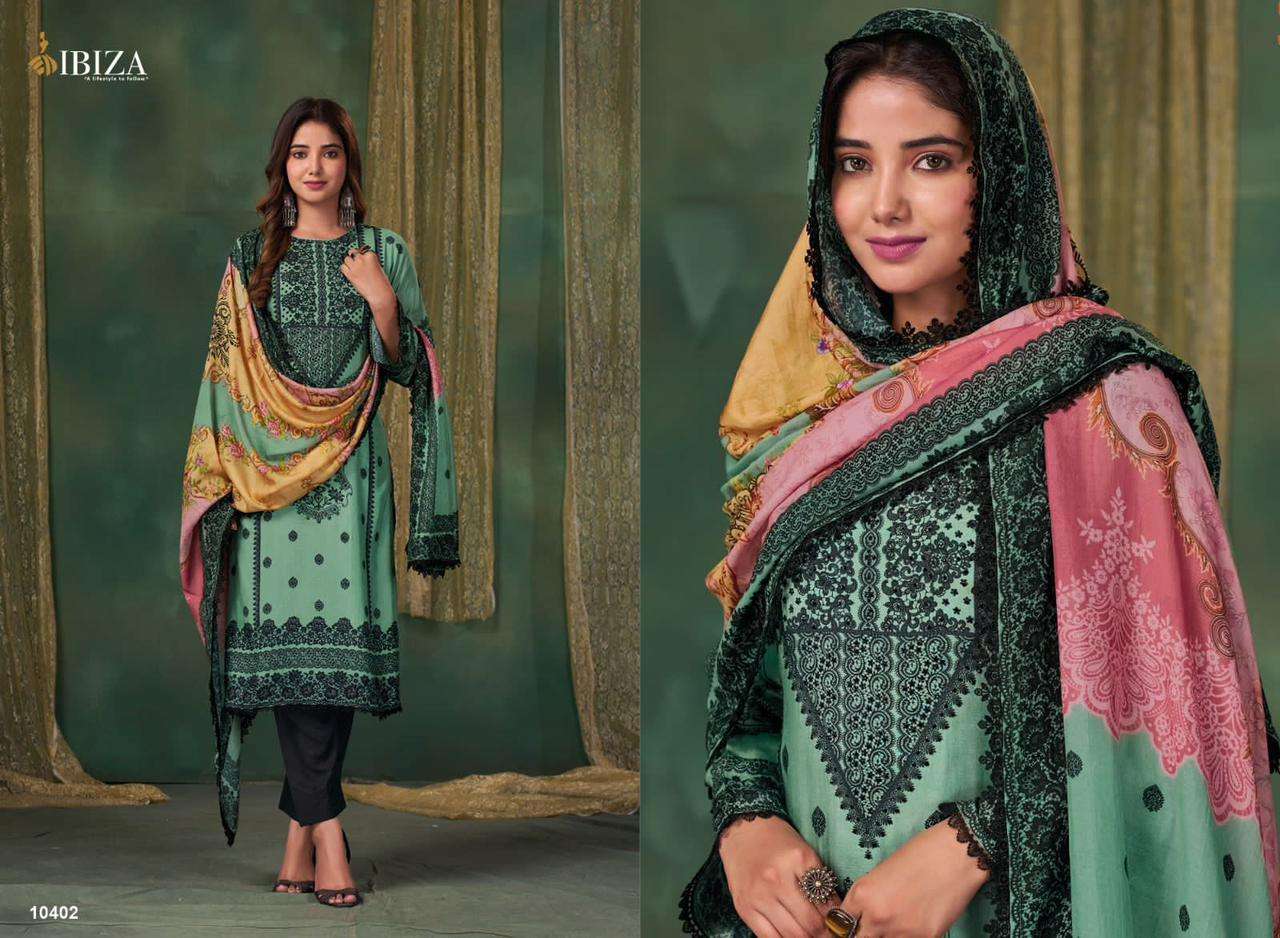 Ibiza Riyasat Vol 2 Pakistani Style Pure Muslin Festive Collection Suit Exporter