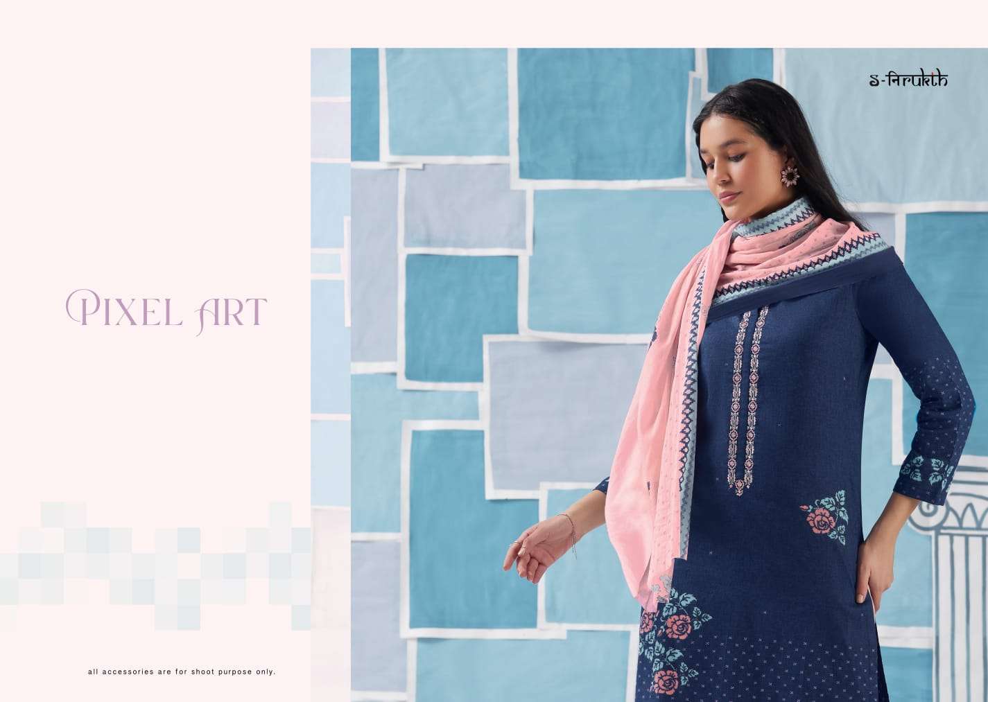 Nirukth Pixel Art Fancy Print Cotton Salwar Kameez Catalog Wholesaler