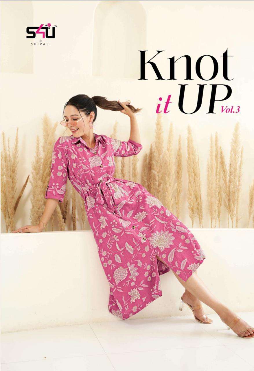 S4U Knot It Up Vol 3 Latest Shirt Style Kurti Branded Western Outfit ...