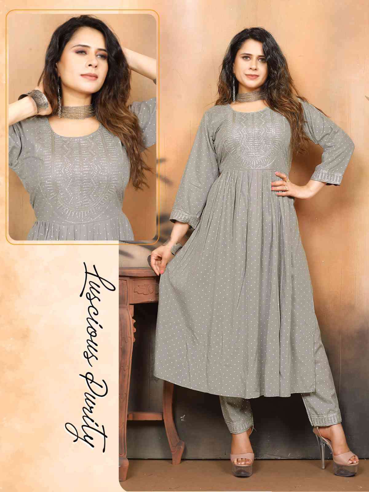 Fashion Begins Janwi Exclusive Print Nayra Cut Top Bottom Set Catalog ...