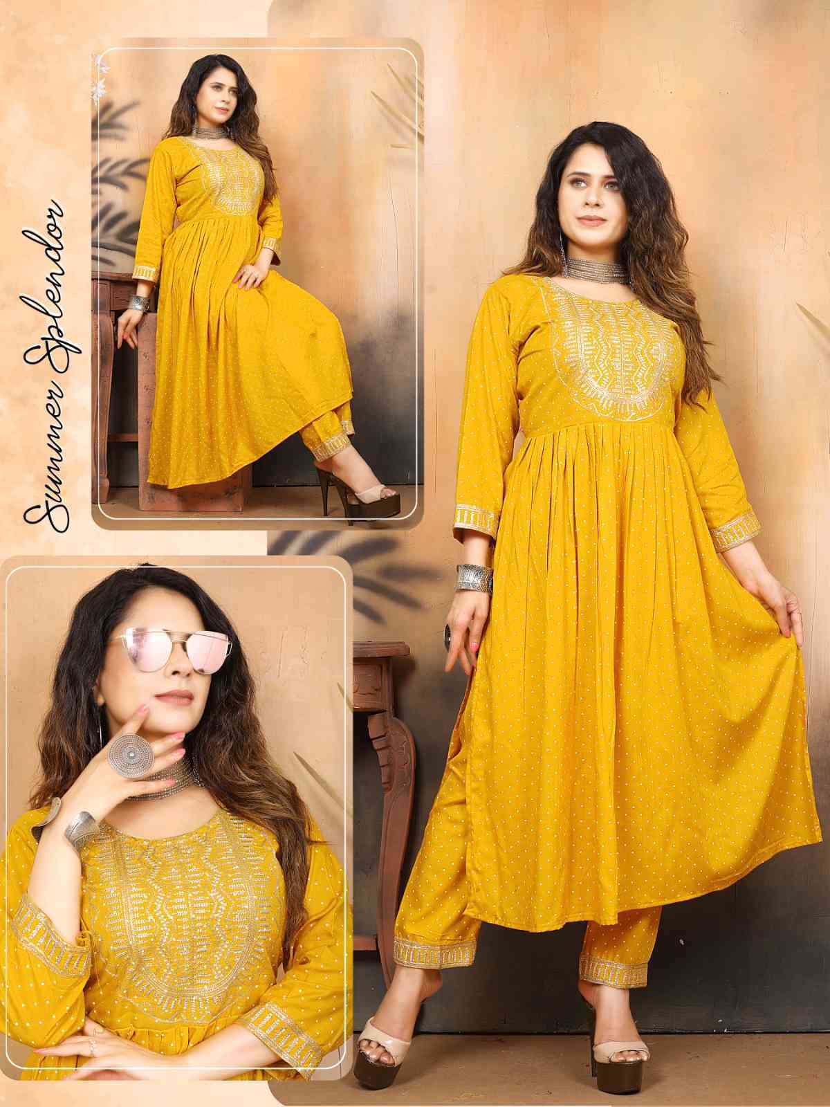 Fashion Begins Janwi Exclusive Print Nayra Cut Top Bottom Set Catalog ...