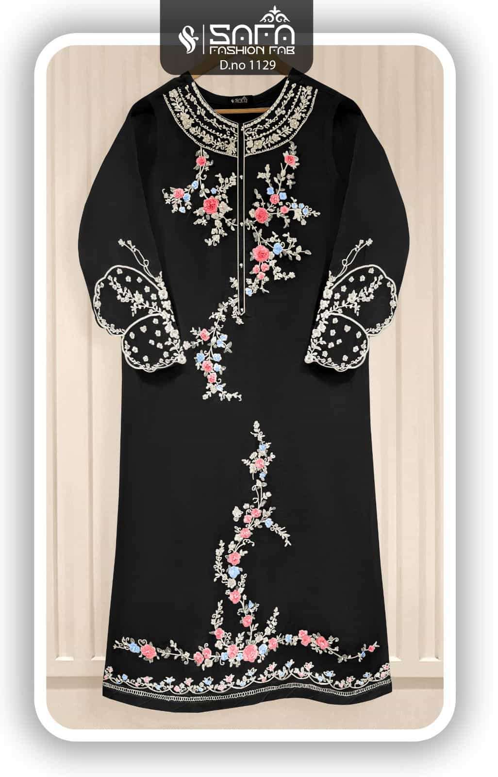 Safa Fashion Fab 1129 Black Pakistani Formal Wear Readymade Collection