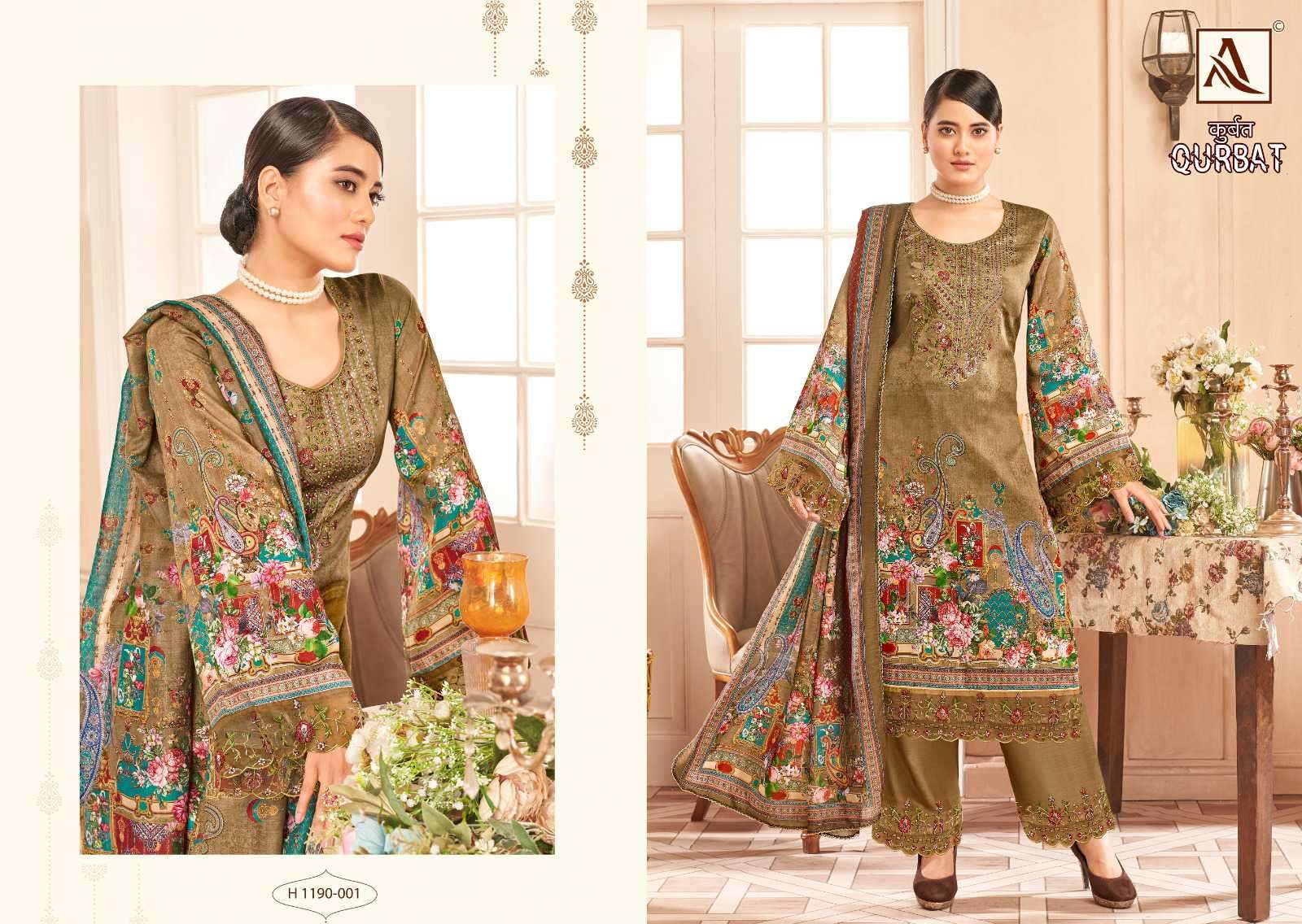 Alok Suit Qurbat Vo 9 Pakistani Style Fancy Cotton Suit Catalog Exporter