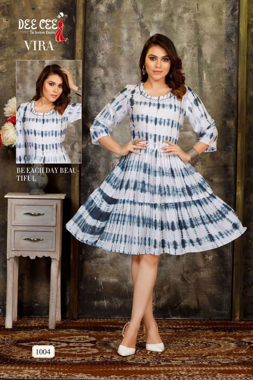 Dee cee Vira Short Rayon Tunics Catalog Wholesaler