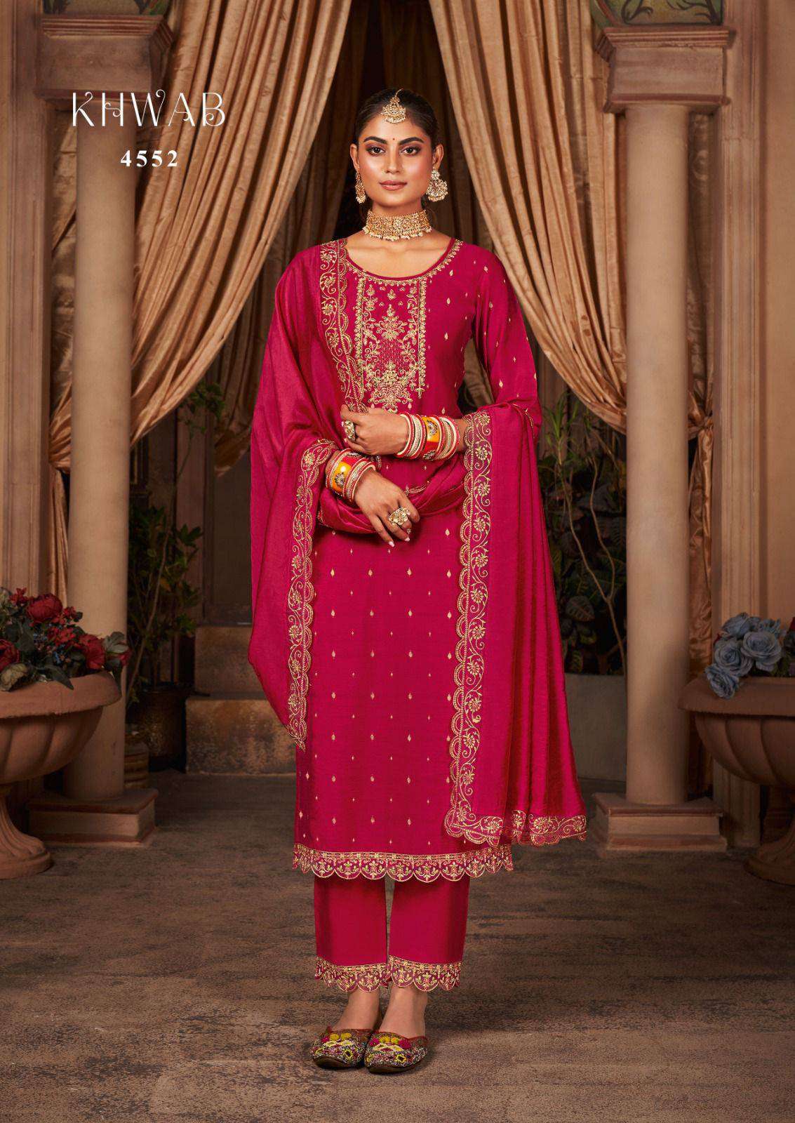 Rangoon Khwab Fancy Jacquard Straight Suit Readymade Designs