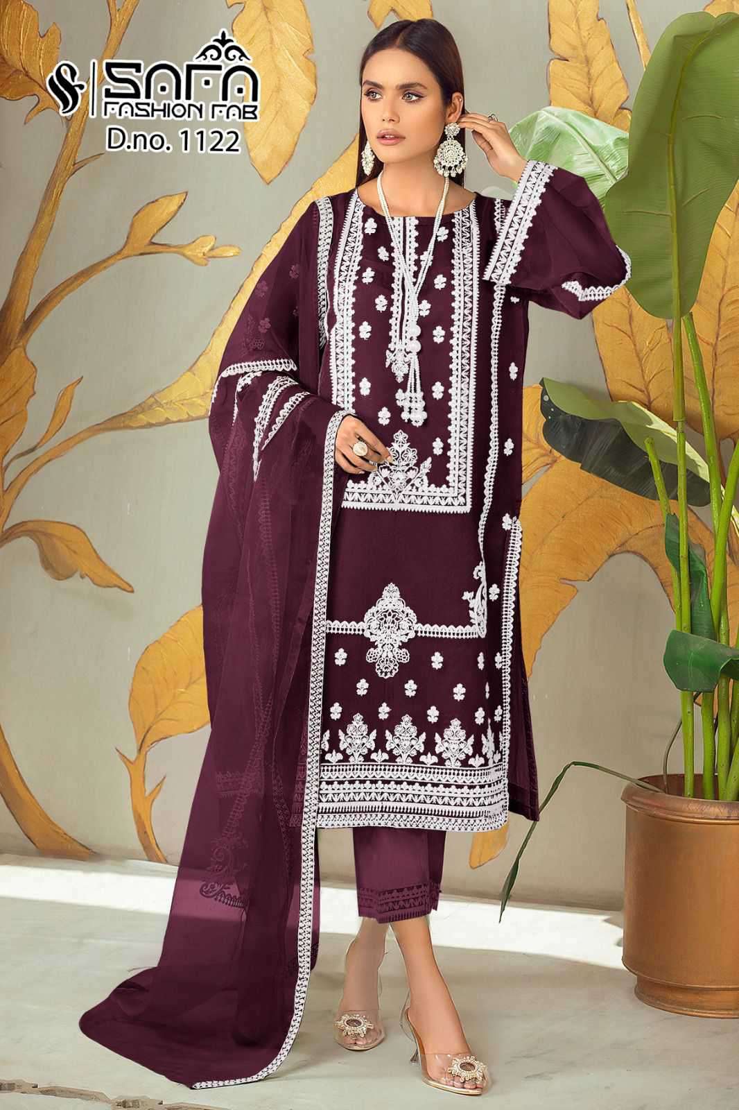 Safa Fashion Fab 1122 Festive Wear Style Readymade Suit Online Exporter