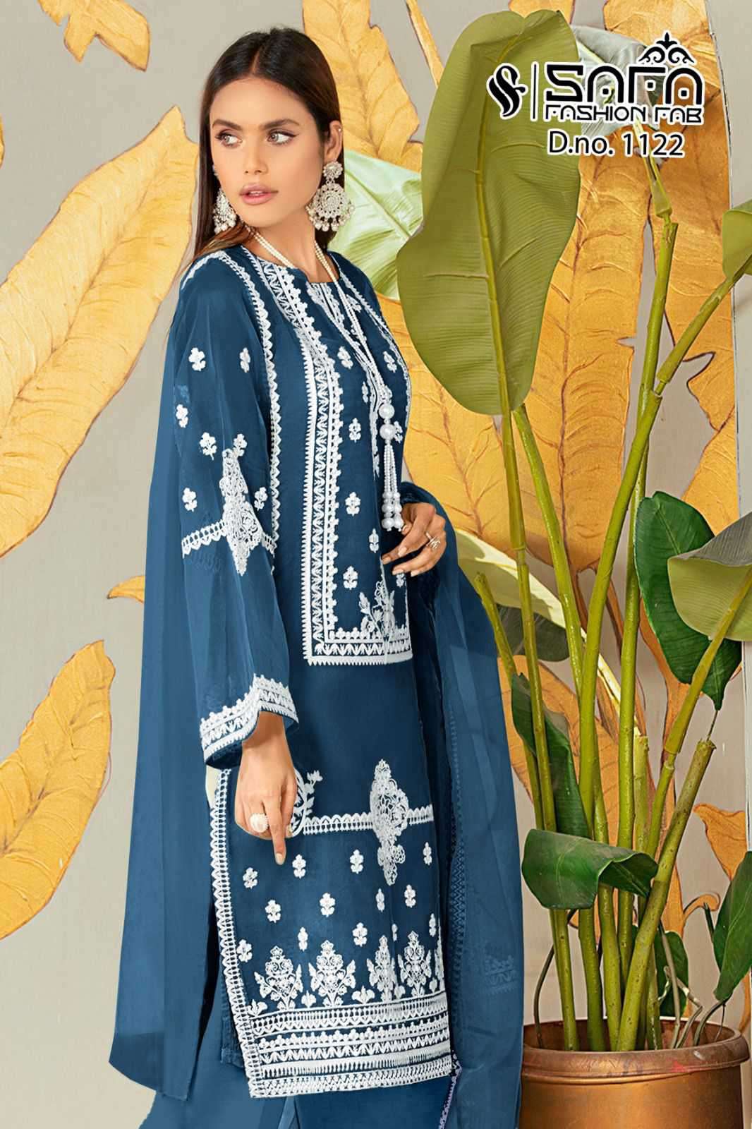Safa Fashion Fab 1122 Festive Wear Style Readymade Suit Online Exporter