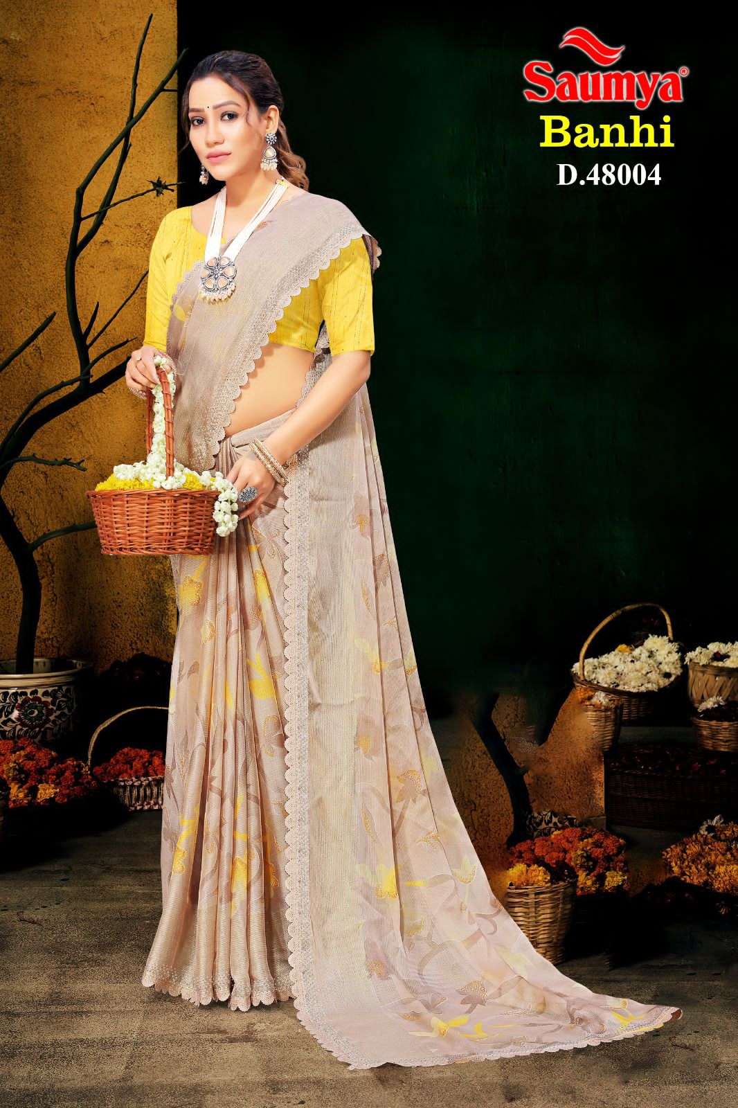 Saumya Banhi Fancy Chiffon Festive Collection Saree New Designs